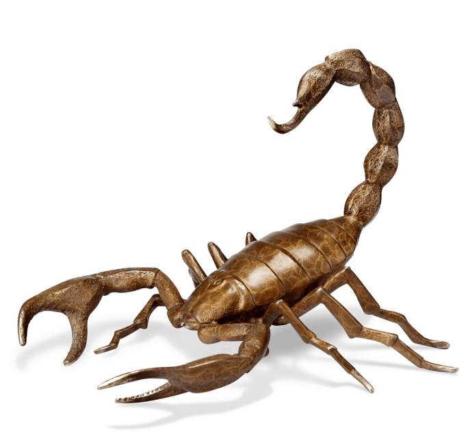 Scorpio.Scorpio sculpture.Brass casts scorpions. ⋆ Sculpture